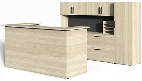 Ovation Custom Reception Workstation w/Wardrobe Cabinet