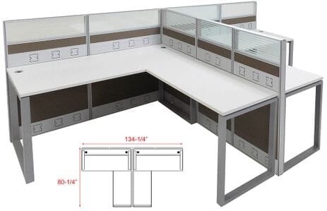 TrendSpaces Office Cubicles-Premium Single Open End Cubicle