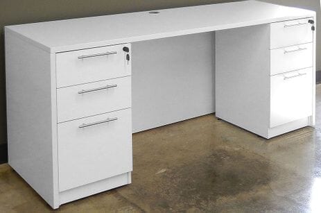 White 4-Piece Office Furniture Set