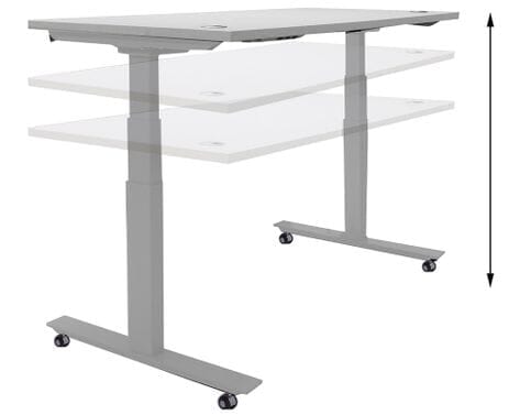 Mobile Electric Lift Height Adjustable Table Series - 48"W x 24"D
