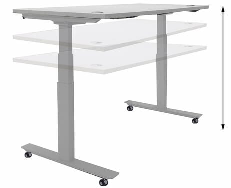 Mobile Electric Lift Height Adjustable Table Series - 48"W x 24"D
