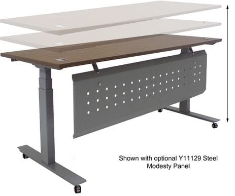 Mobile Electric Lift Height Adjustable Table Series - 48"W x 24"D