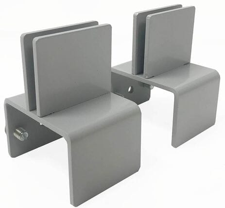 Set of 2 Sneeze Guard Clamps for Cubicles - For Panel Walls 1.25" to 2. ...