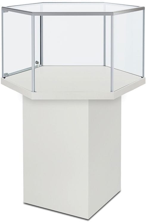 Hexagonal Pedestal Display Case - Free Shipping!