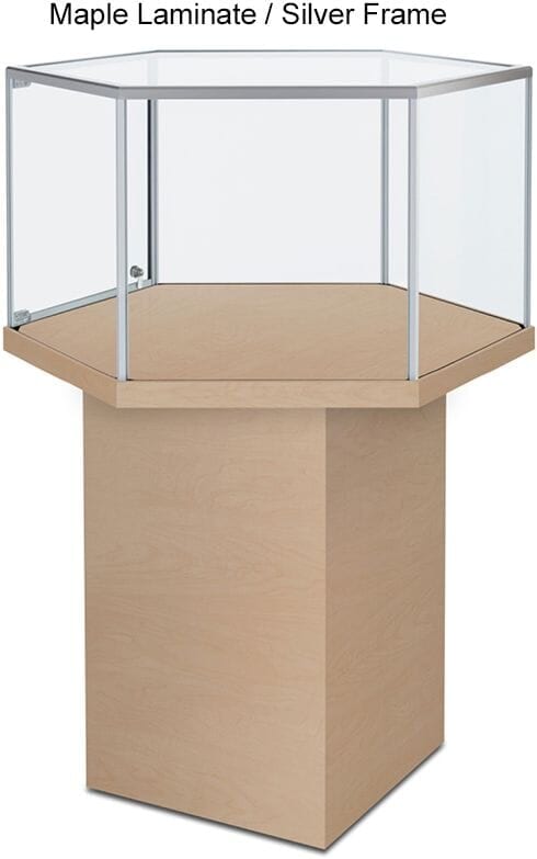 Hexagonal Pedestal Display Case - Free Shipping!