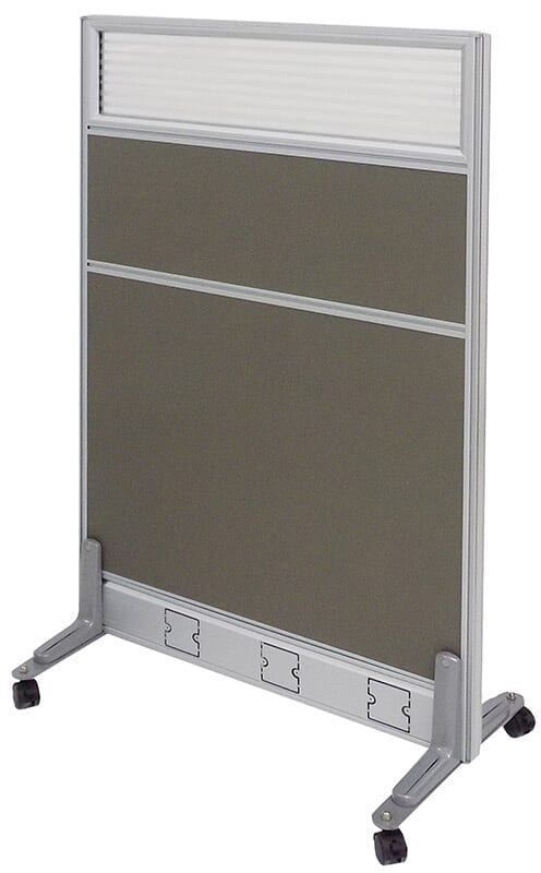 Mobile Portable Partitions - 24"W x 48-3/4"H w/Glass Window - See Other ...