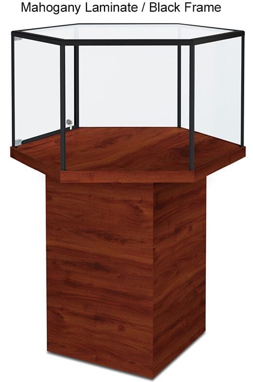 Hexagonal Pedestal Display Case - Free Shipping!