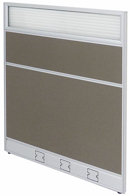 1-1/4" Thick Single Raceway Office Panels - 24"W x 48"H Glass Window ...