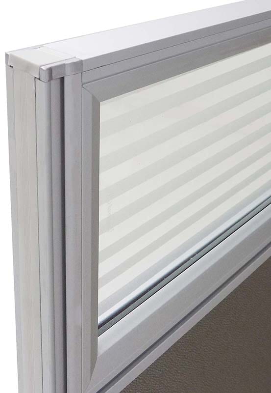 1-1/4" Thick Single Raceway Office Panels - 24"W x 48"H Glass Window ...