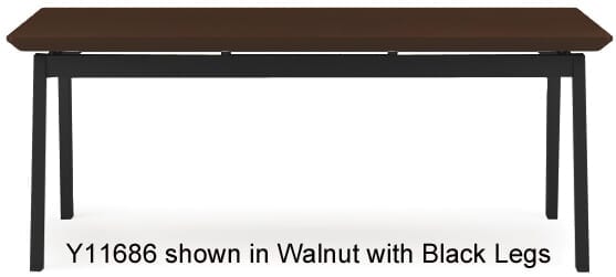 Metal Leg Reception End Table & Coffee Table Series - 20" Square End Table