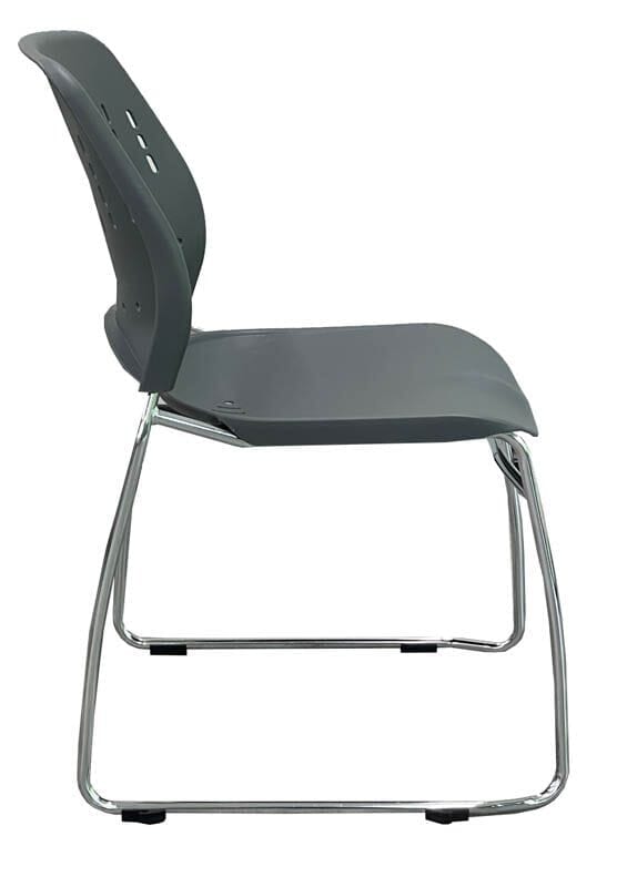 Gray 300 lb. Capacity Premium Ganging Stacking Chair
