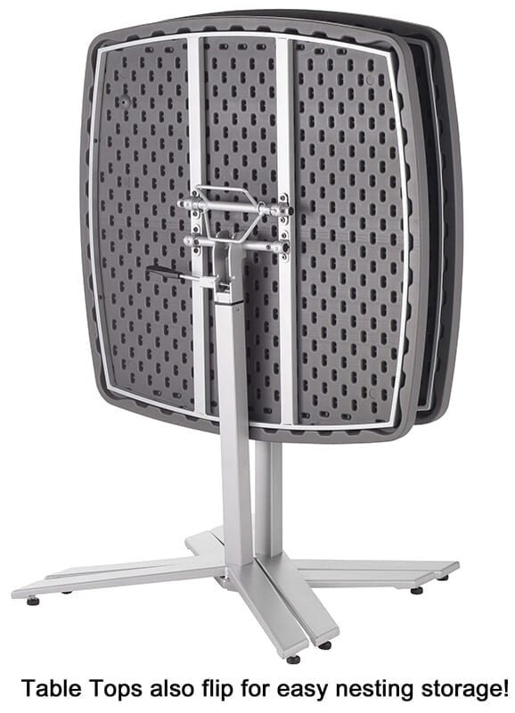 Cafe Time Pneumatic Height Adj. Flip Top Table