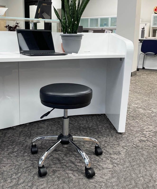 Antimicrobial Vinyl Doctor's Stool - 19" - 23" Seat Height