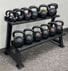 18-Piece Commercial Grade Cast Iron Kettlebell Set with Storage Rack