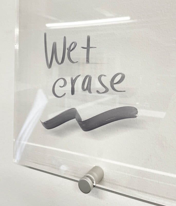 24" x 24" Clear Acrylic Wet Erase Marker Board w/Marker
