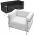 Modern Classic Leather Reception Seating in White or Black - Chair