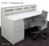 Emerge Glass Top Reception Desk w/Drawers & LED Light - 66"W x 31"D