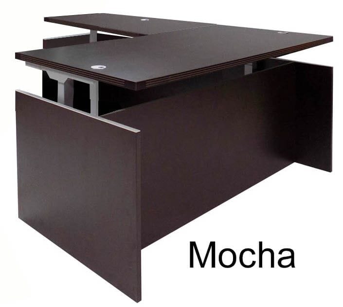 71" x 84" Enclosed Fully Height Adjustable Executive L-Shaped Desk