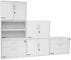 102"W White Modular Storage Filing Credenza