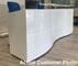 126"W Curved Wave High Gloss White 2-Person Reception Desk