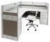 72" x 72" x 48"H Premium Series Complete L-Shaped Cubicle w/Files ...
