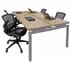 8' Solid Wood Top Technology Table w/Four 48" x 24" Worksurfaces - See ...
