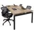 8' Solid Wood Top Technology Table w/Four 48" x 24" Worksurfaces - See ...