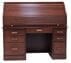 60"W Solid Oak Rolltop Computer Desk in Cherry Finish - IN STOCK! Made ...
