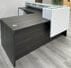 Emerge L-Shaped Glass Top Reception Desk with ADA Surface