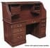 60"W Solid Oak Rolltop Computer Desk in Cherry Finish - IN STOCK! Made ...