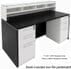 Emerge Glass Top Reception Desk w/Drawers & LED Light - 66"W x 31"D