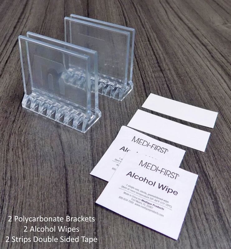 24"W x 17"H PET Tackable Surface Mount Privacy Panel in Light Gray