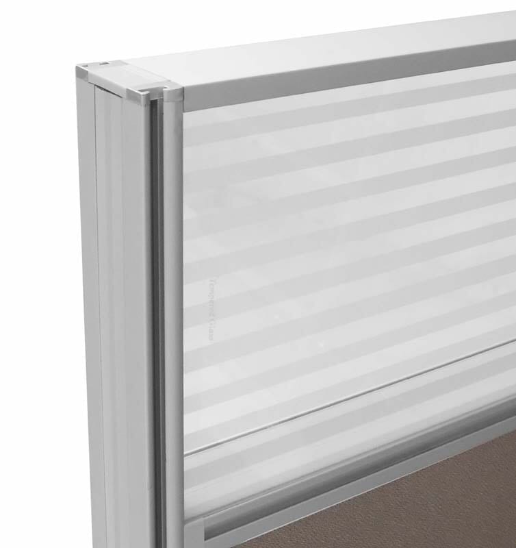Premium 2-1/4" Thick Double Raceway Office Panels - 24"W x 48"H Glass ...