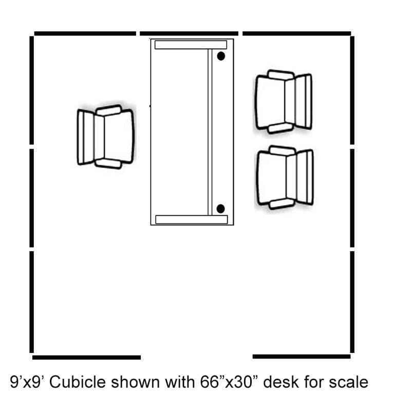 9' x 9' x 7'H Clear Glass Modular Office - Starter Cubicle