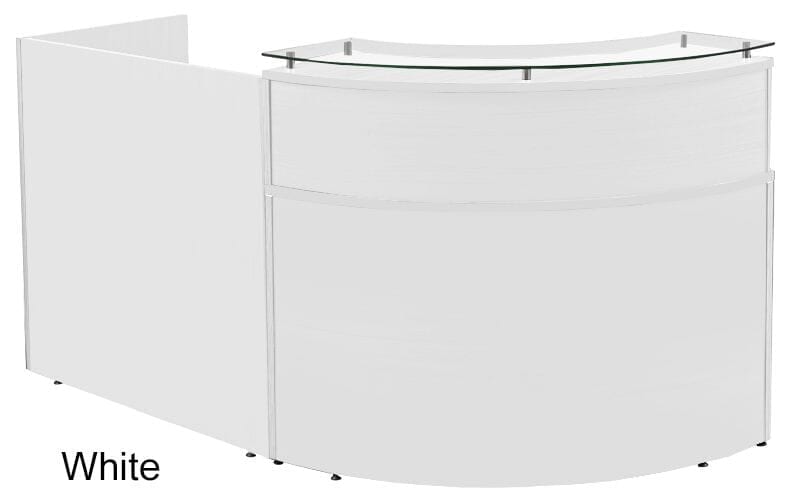 78" x 36" Small Office Curved Reception Desk