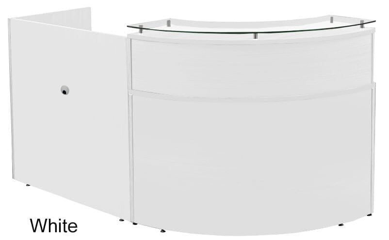 78" x 36" Small Office Curved Reception Desk