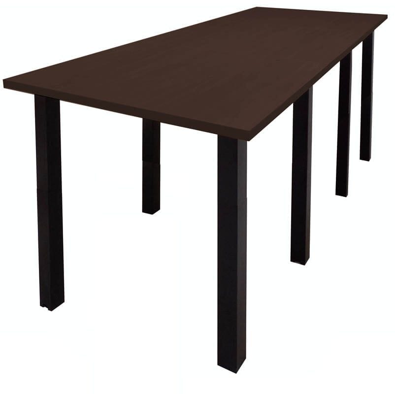 Standing Height Conference Tables w/Square Black Legs & White, Mocha ...