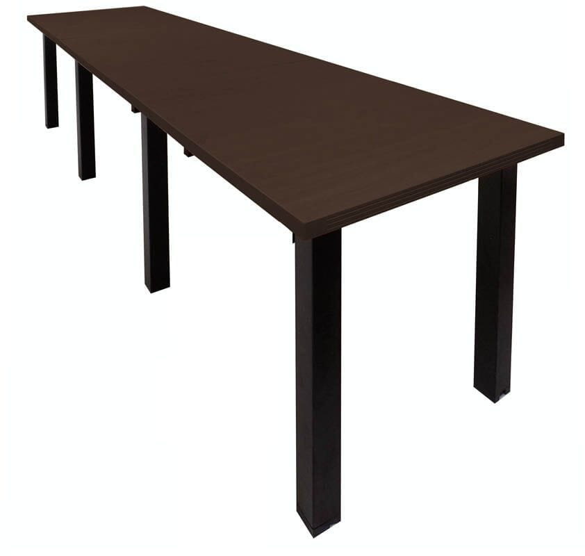 Standing Height Conference Tables w/Square Black Legs & White, Mocha ...
