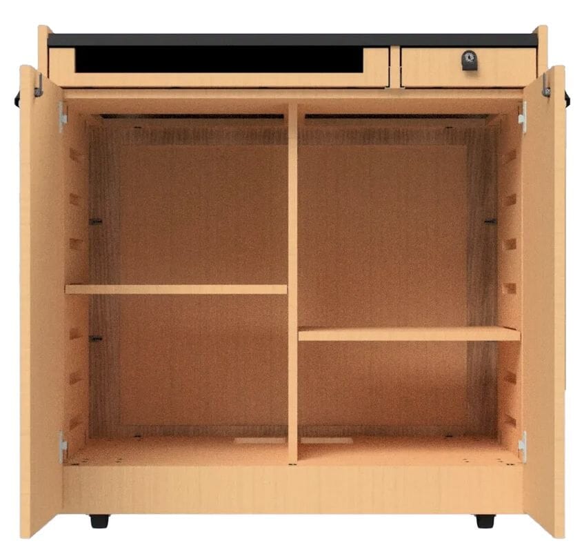 Wood Veneer Multimedia Workstation