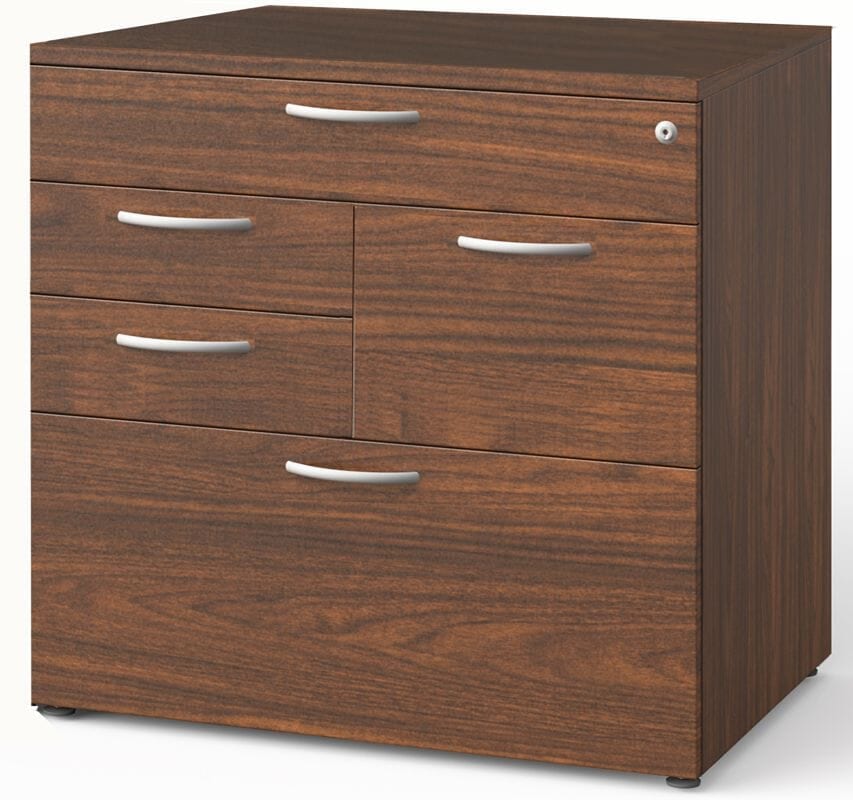 72" Custom Mail Sorter Workstation with 48 Compartments and Locking Storage