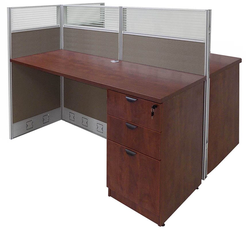 60"W x 49"D x 48"H Value Series Double Add-On Cubicle