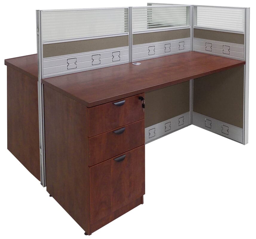 60"W Premium Office Cubicle Series - 60"W x 24"D x 48"H Starter Cubicle ...