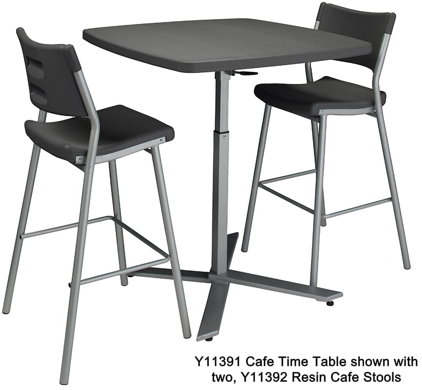 Cafe Time Pneumatic Height Adj. Flip Top Table