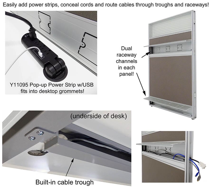 TrendSpaces Office Cubicles-Premium Single Open End Cubicle
