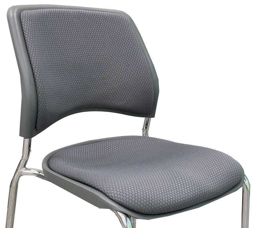 Gray 300 lb. Capacity Padded Mobile Stacking Classroom Chair