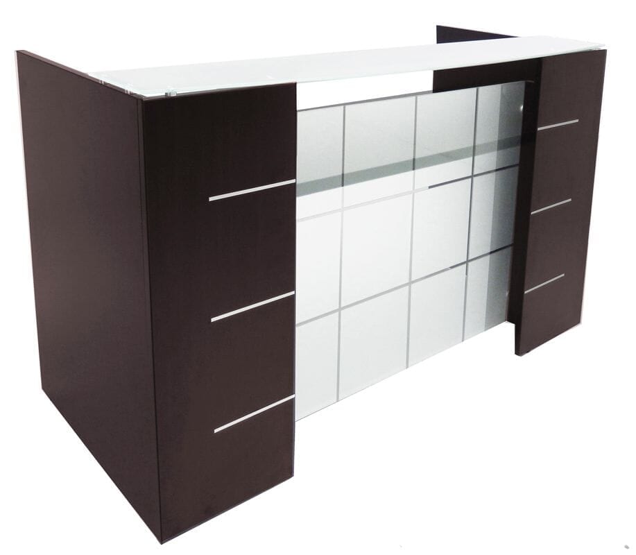 Glass Front Reception Desk in 6 Colors!