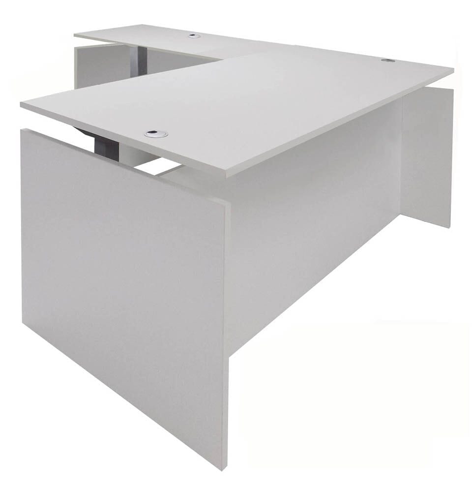 71" x 84" Enclosed Fully Height Adjustable Executive L-Shaped Desk