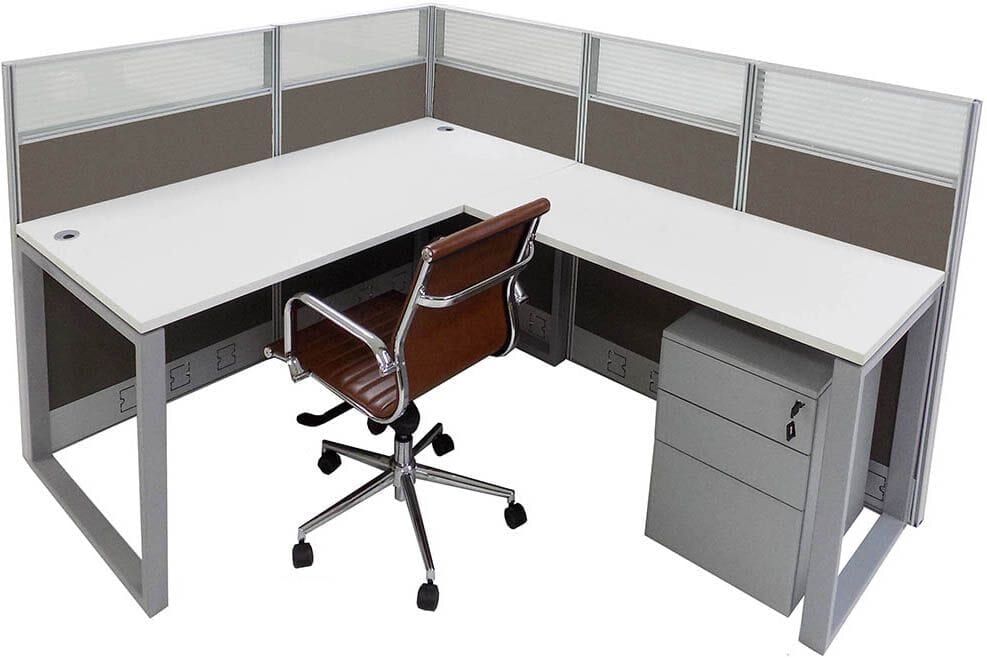 TrendSpaces Value Cubicle Series - 4 Person Cluster Cubicle