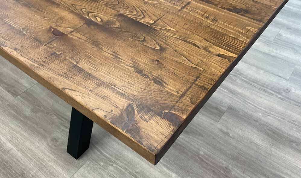 8' x 3' Solid Wood Conference Table with Metal A-Frame Base