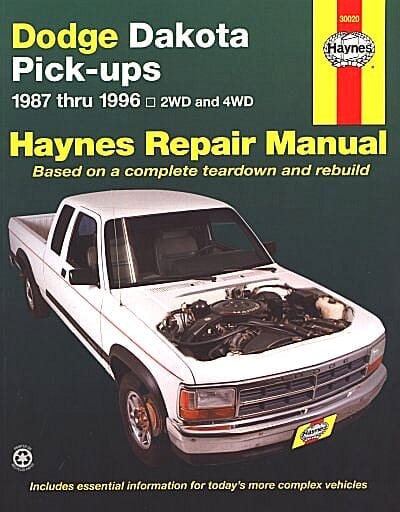 Dodge Dakota 2WD, 4WD Repair Manual 1987-1996 | Haynes 30020